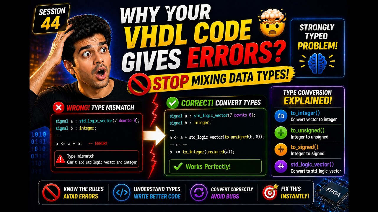 44 ~ VHDL Type Conversion Explained | This VHDL Rule Breaks Your Code