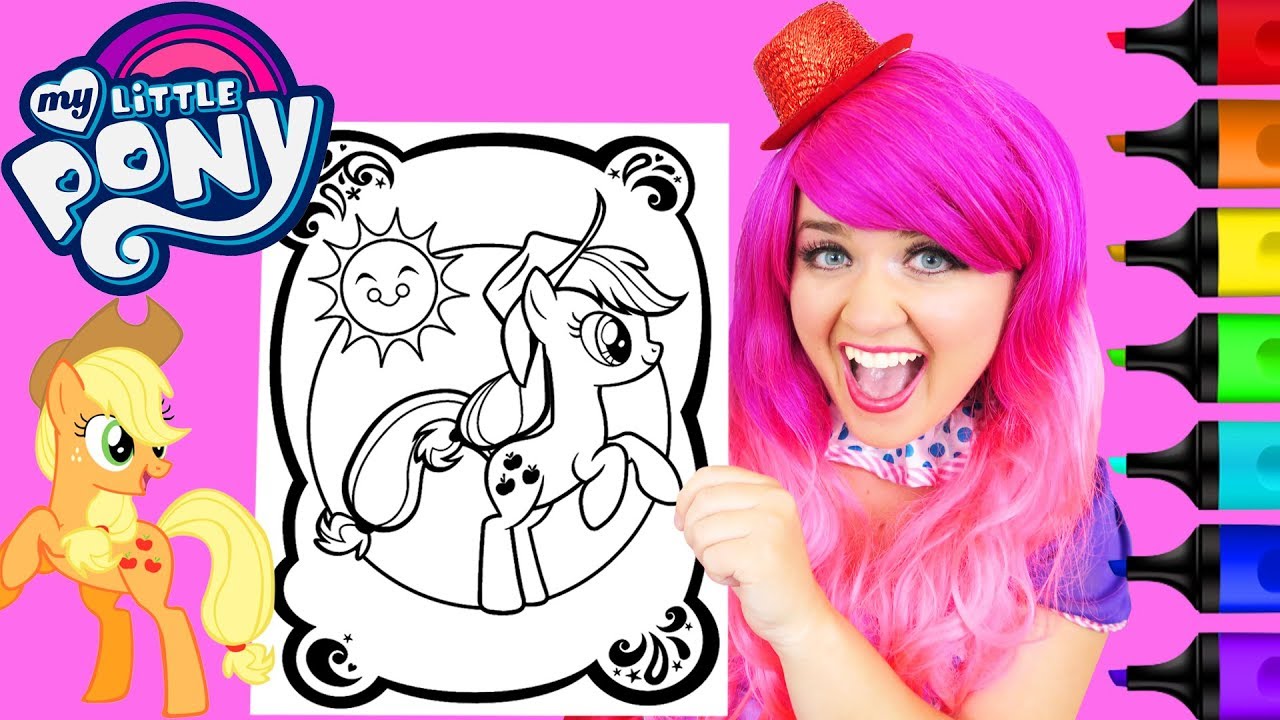 Coloring My Little Pony Applejack Coloring Page Prismacolor Markers | KiMMi THE CLOWN