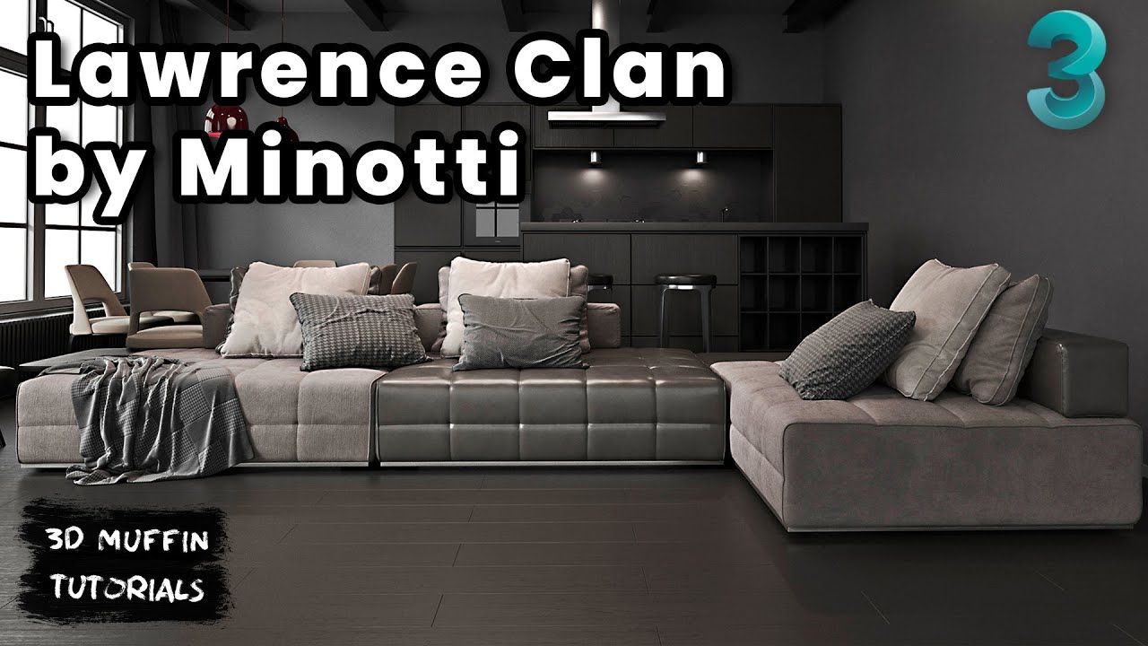 3ds max modeling tutorial | Sofa Lawrence 