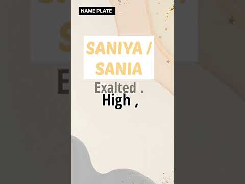 Saniya/Sania Name Meaning! Comment Down Your Names;) #shorts #name #meaning #like