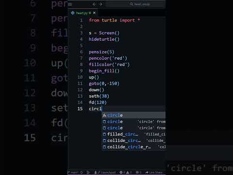 Heart #heart #emoji #coding #python #turtles #graphics #red #logo #trending #viral #love #drawing