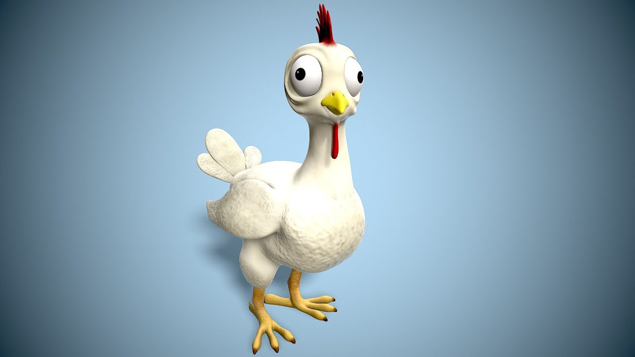 Cartoon chicken rigging // 3Ds Max 2015