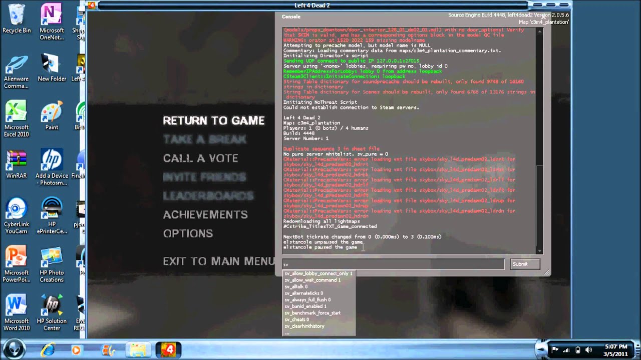 How to use cheats for left 4 dead 2 (no download)