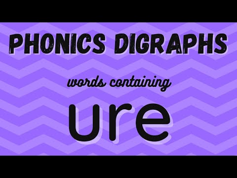 Phonics digraphs and trigraphs - words containing ure