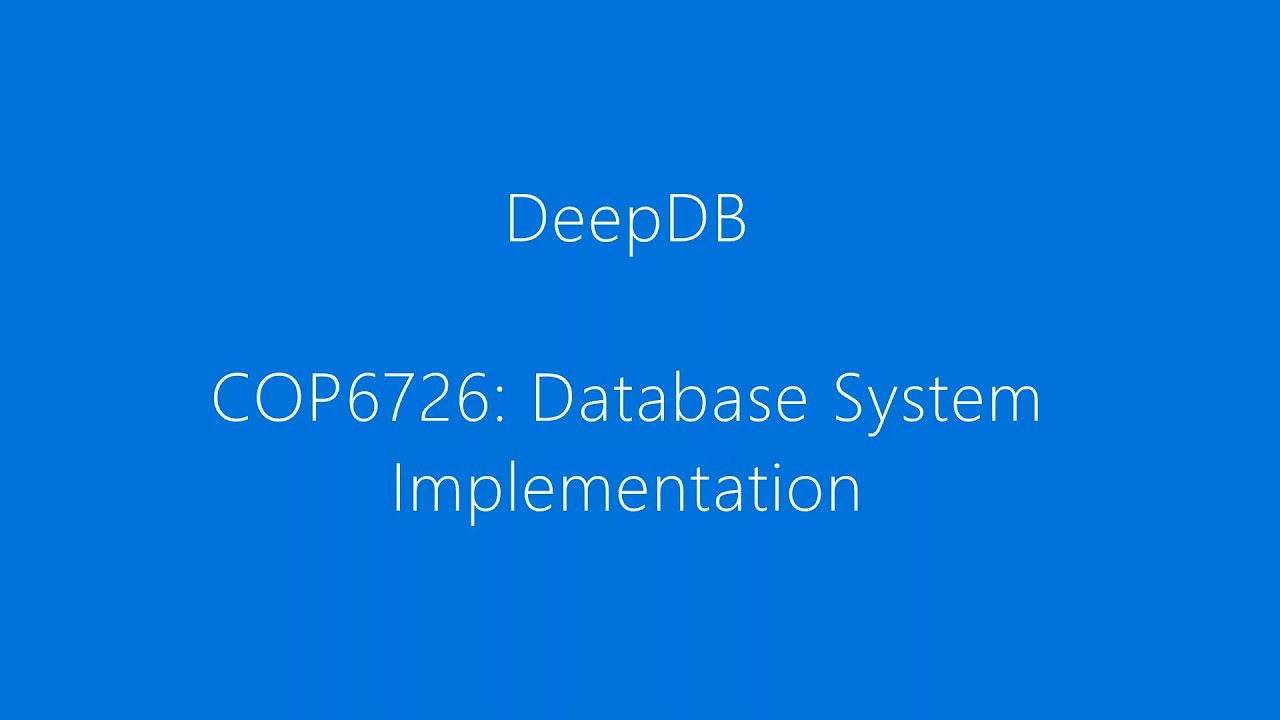 Database System Implementation (Project Demo)