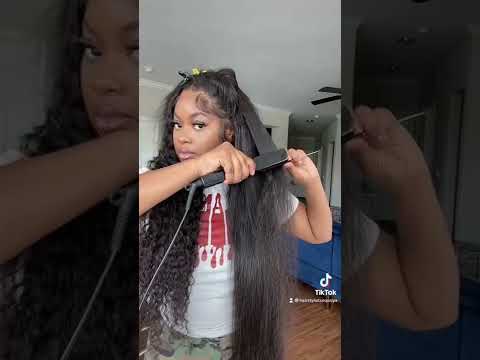 Curly Hair Straightening & back to Curly #Tinashe hair High Quality Lace Wig #shorts
