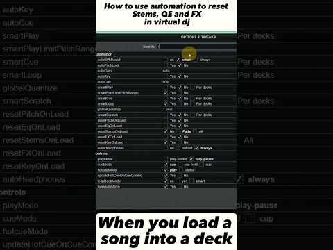 How to reset Stems, EQ and FX in #virtual dj