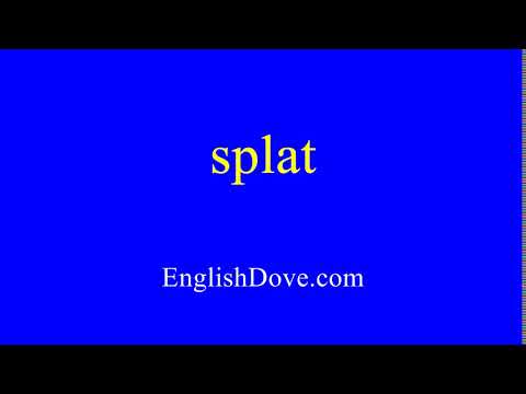 How to pronounce splat in American English.