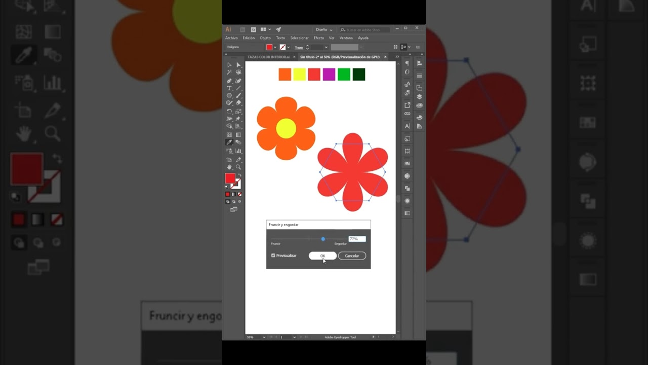 🌈Prueba este hack para realizar flores en Illustrator, 🎯