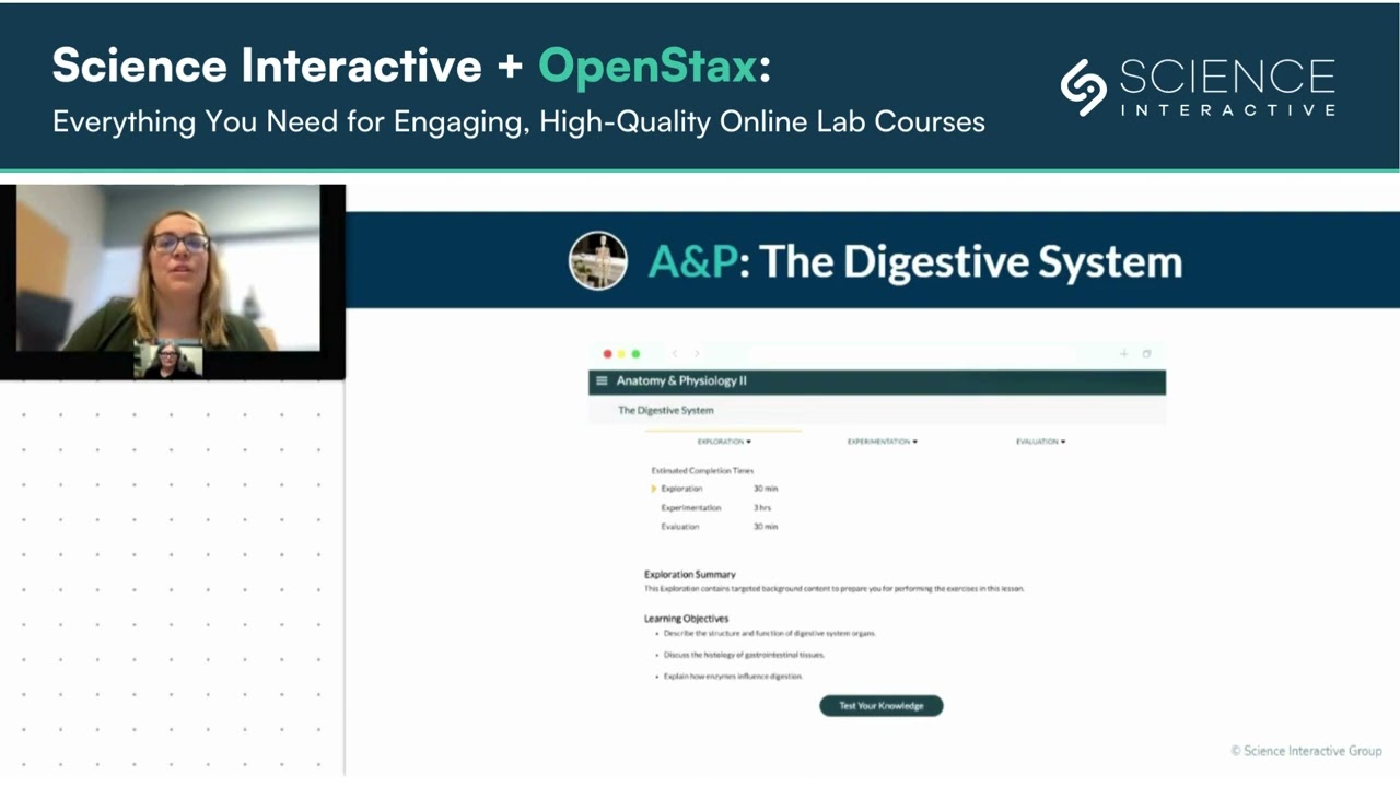 Science Interactive + OpenStax: Everything You Need to Teach Science Labs Online–In One Platform