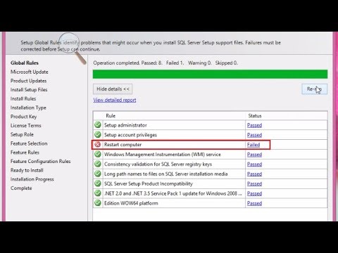 Fix "Restart Computer" Failed when installing SQL Server
