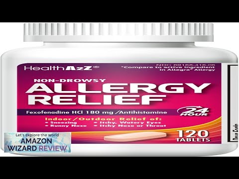 HealthA2Z Fexofenadine Hydrochloride 180mg Antihistamine for Allergy Relief Non-Drowsy Review