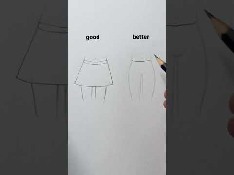 How to draw a skirt (EASIEST WAY)#art