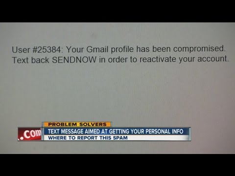 Where to report a spam text message