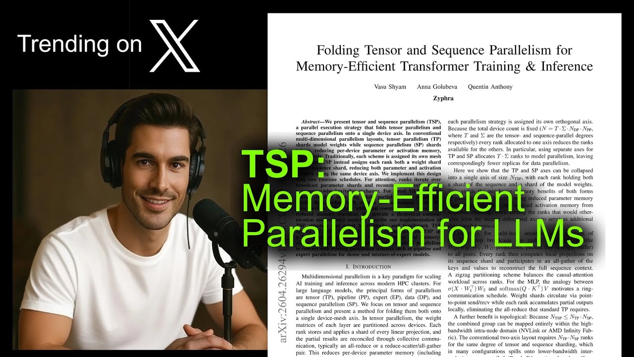 TSP: Memory-Efficient Parallelism for LLMs