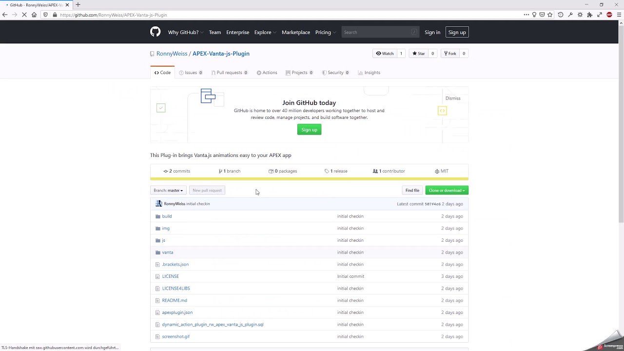 1.1 How to download a Plug-in from https://github.com/RonnyWeiss
