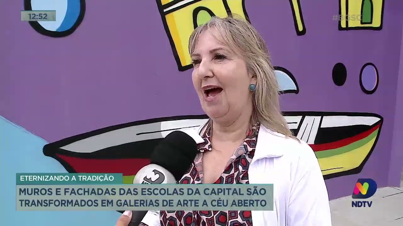 Muros e fachadas das escolas de Florianópolis são transformados em galerias de arte a céu aberto