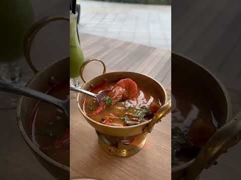 Best Tom Yum soup from Saveur Thai Festive menu #shorts