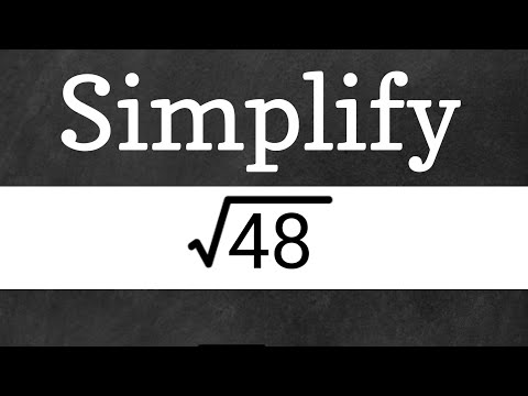 #Basic #Math. Learn How to Simplify Square root of 48 .