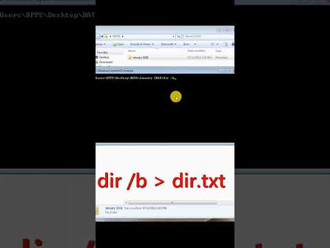 Create List of Files/ Folders in a Folder Automatically through Command Prompt @asadrg #shorts