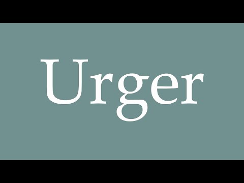How to Pronounce ''Urger'' (Urge) Correctly in French
