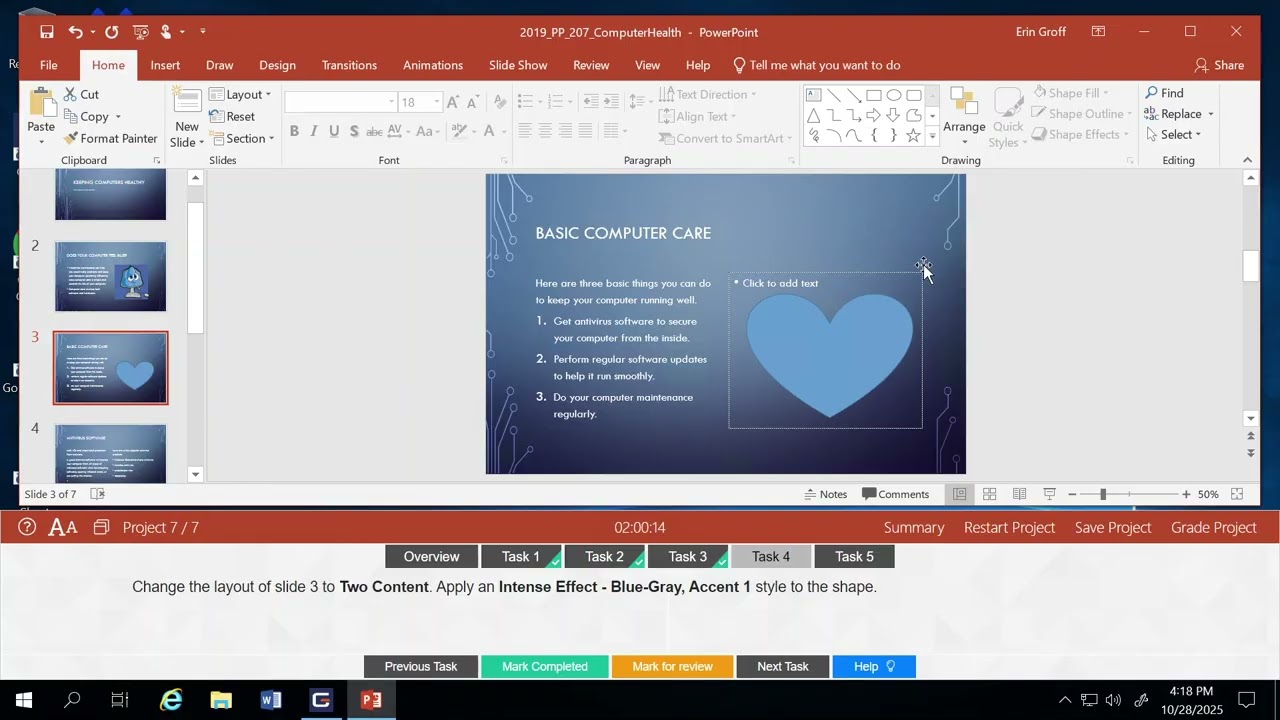 PowerPoint 2019 Practice Exam 2 Project 7