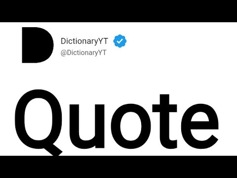Quote Meaning in English