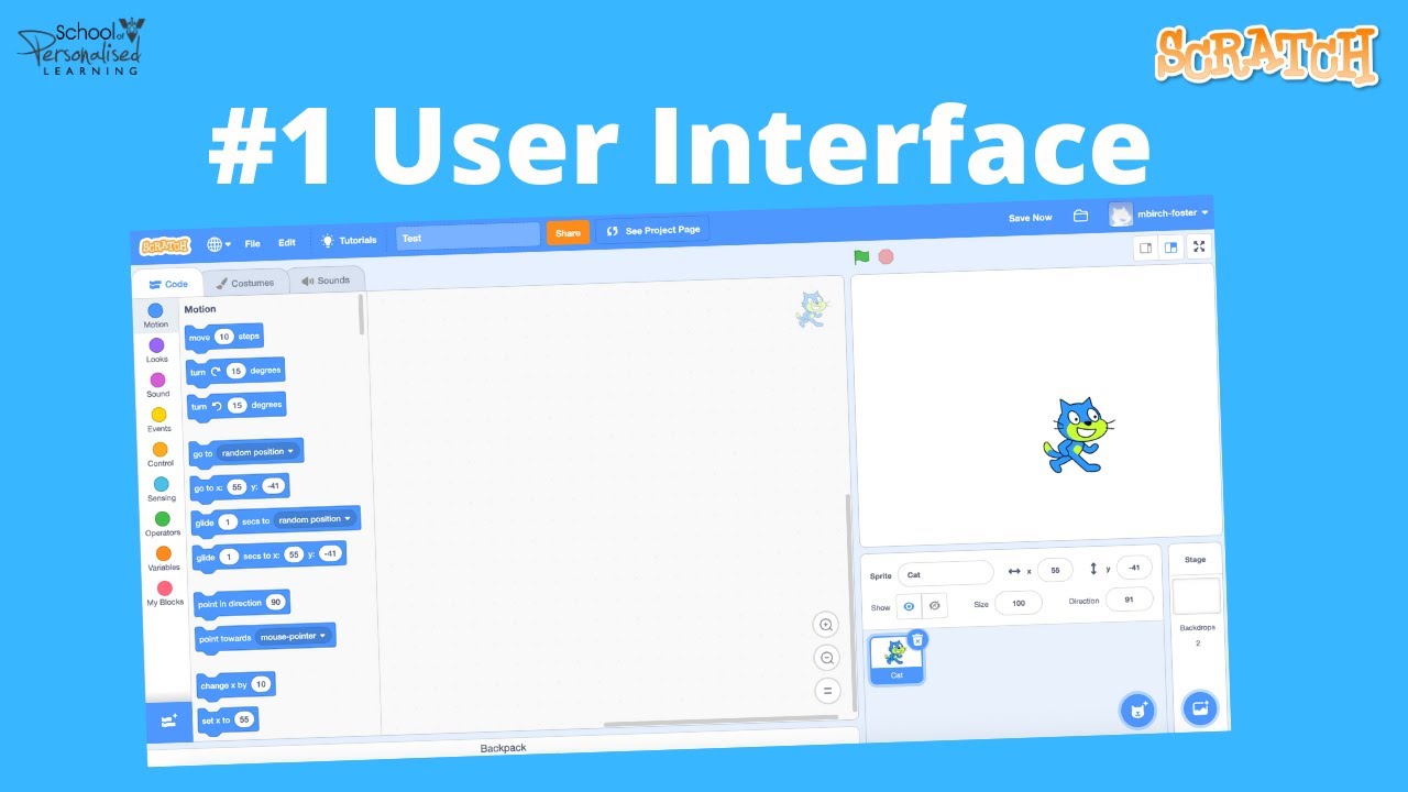 1# Scratch - User Interface Tutorial