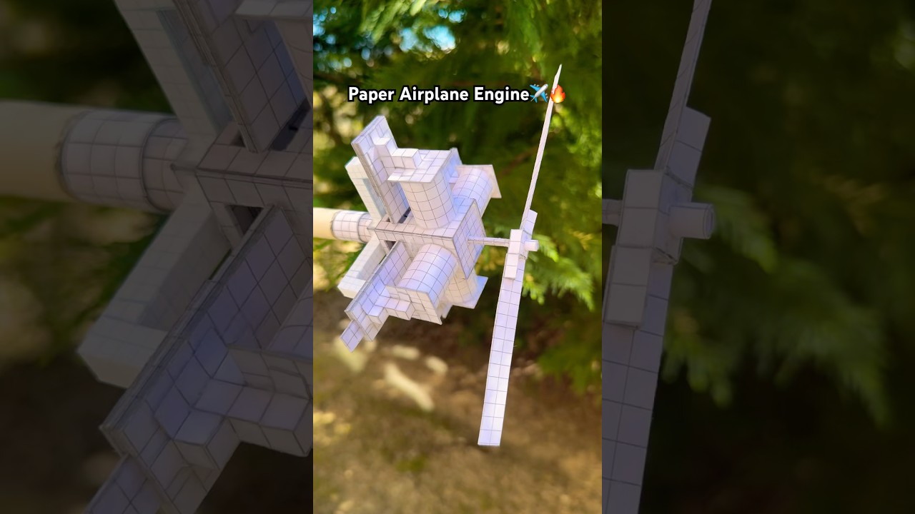 Ever Seen A Paper Airplane Engine?✈️🔥 #radialengine #diy