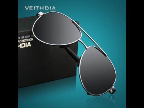 Unboxing - VEITHDIA Metal Sunglass For Men - Deep Sky Blue
