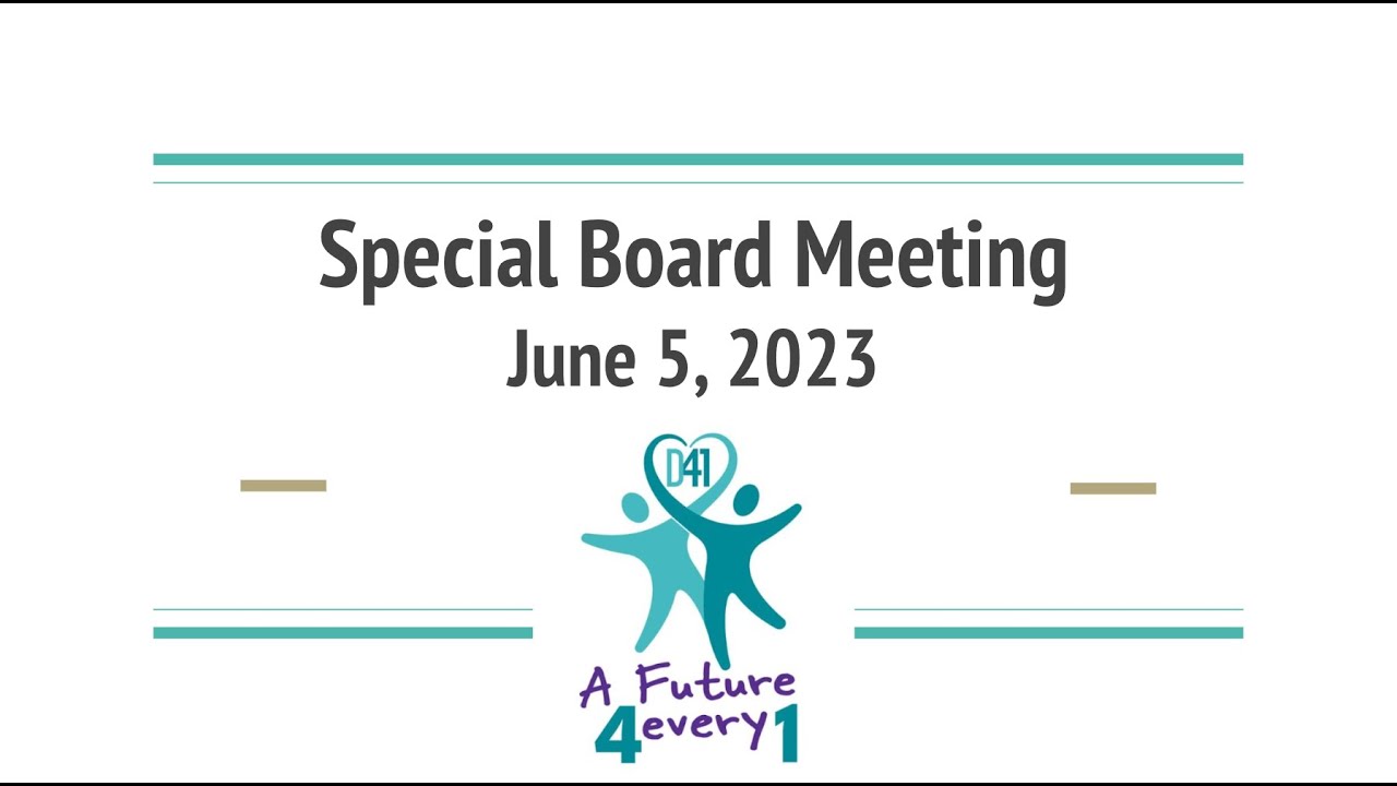 Special Board Meeting - June 6, 2023