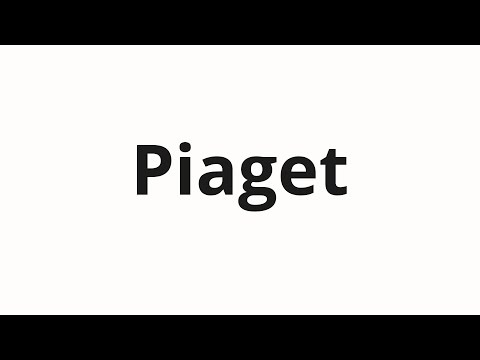 How to pronounce Piaget