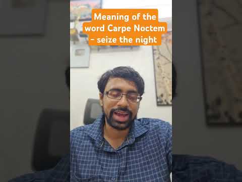 Carpe Noctem Meaning Seize the Night Explained! #CarpeNoctem #LatinPhrases #Vocabulary #Shorts