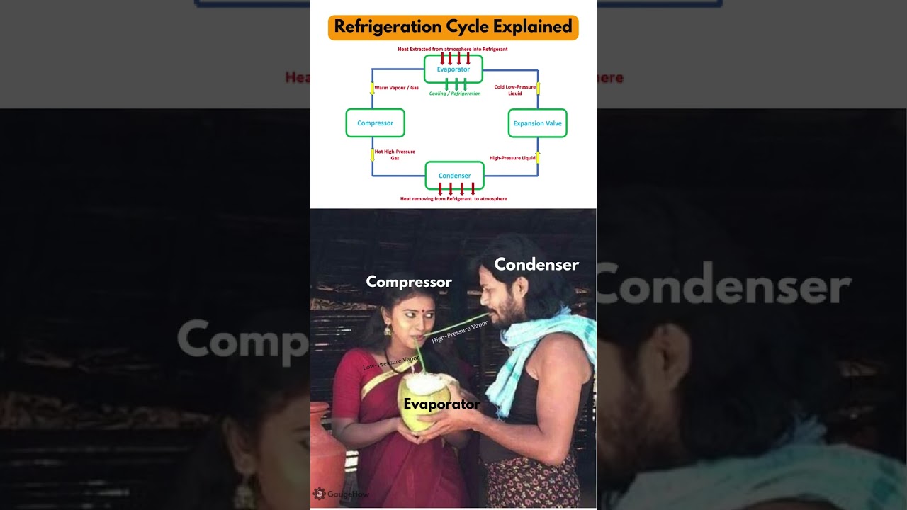 The refrigeration cycle (Explained By Meme)