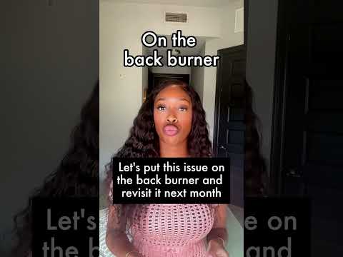 What does on the back burner mean? #learnenglish