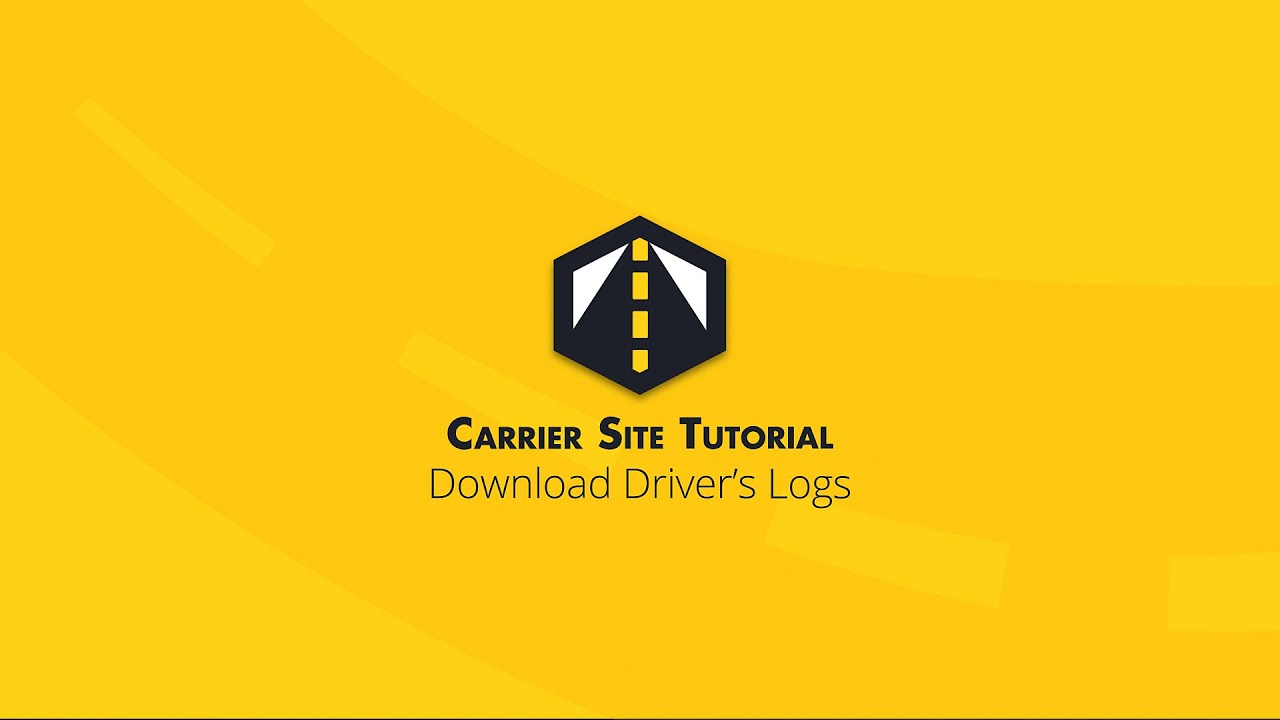 Drive Carrier Site Tutorial: Download Driver's Logs