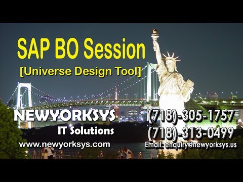 SAP Business Objects 4.0 Web Intelligence - Universe Design Tool