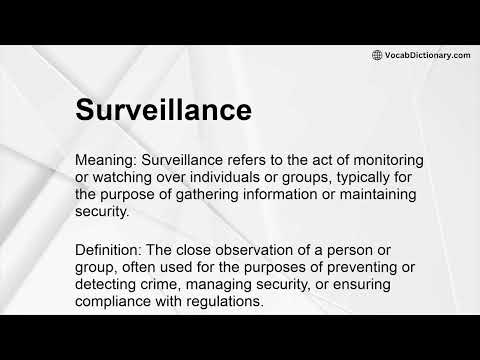 Surveillance Meaning