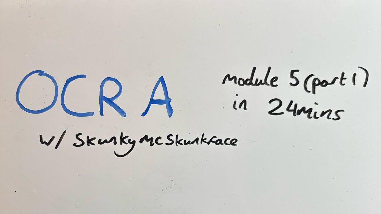 The entirety of OCR A A level Chemistry Module 5 (Part 1) in 24 minutes