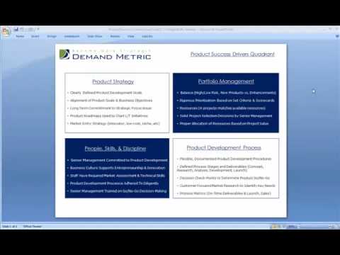 Product Success Drivers Quadrant