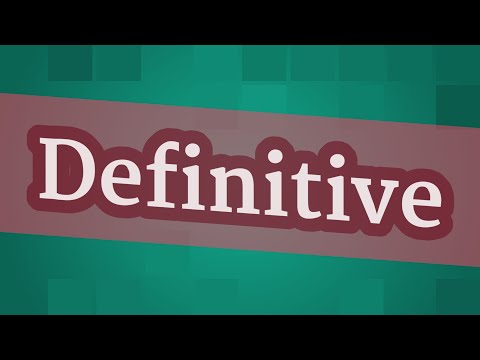 DEFINITIVE pronunciation • How to pronounce DEFINITIVE