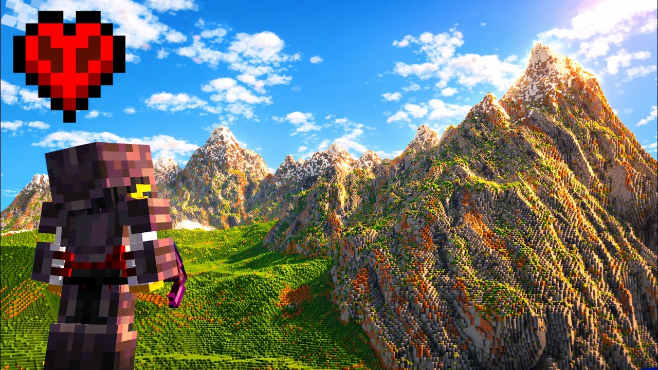 I Built a MOUNTAIN RANGE In Minecraft Hardcore