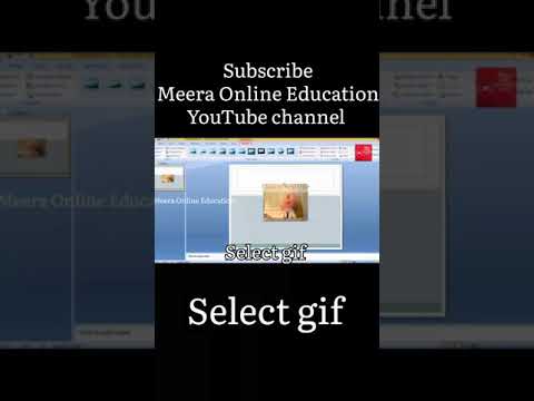 How to insert Gif in PowerPoint.insert gif.add gif.with English subtitles.meera Online Education