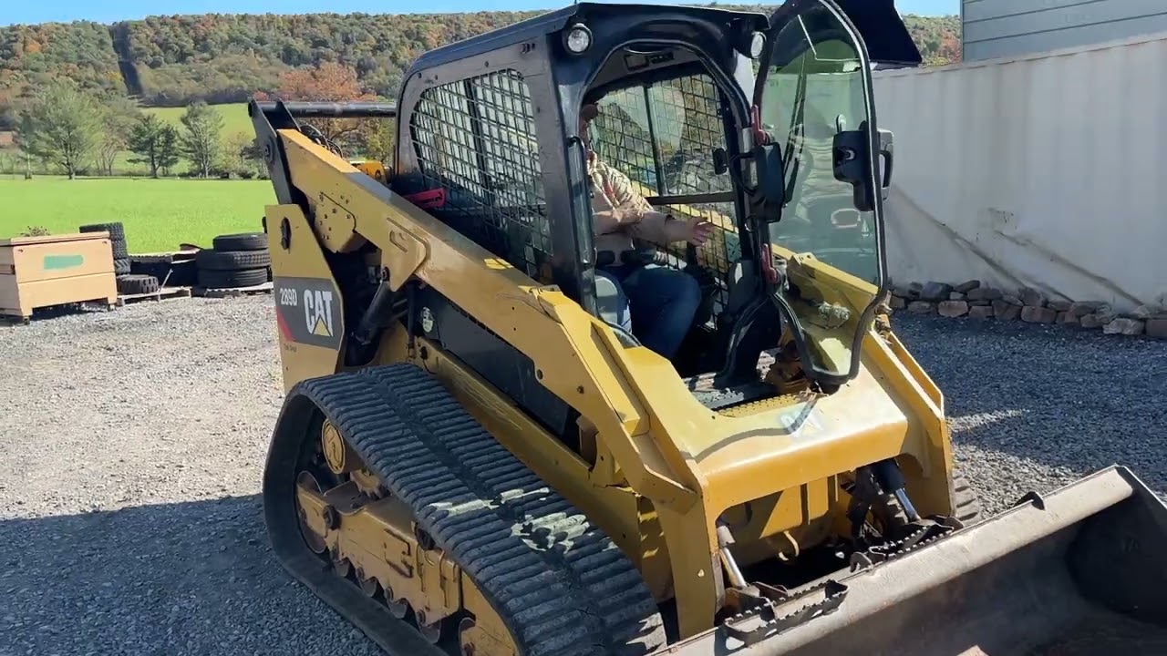 2018 Cat 289D Rubber Track Skid Steer Loader Cab Heat Air. Joy Stick Control 2 speed Travel