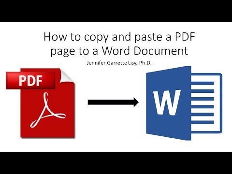 How to Copy and Paste PDF pages into Word Document