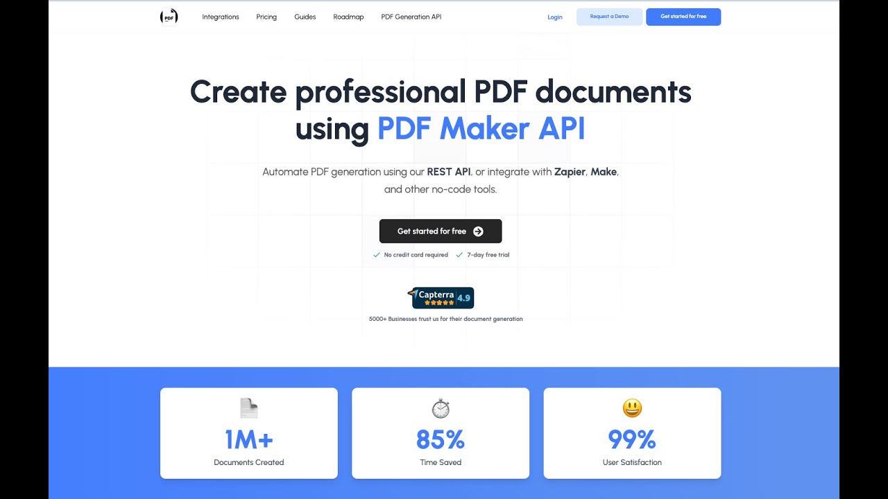 PDF Generator API | Automate PDF document creation | PDF Generation API | PDF Maker API