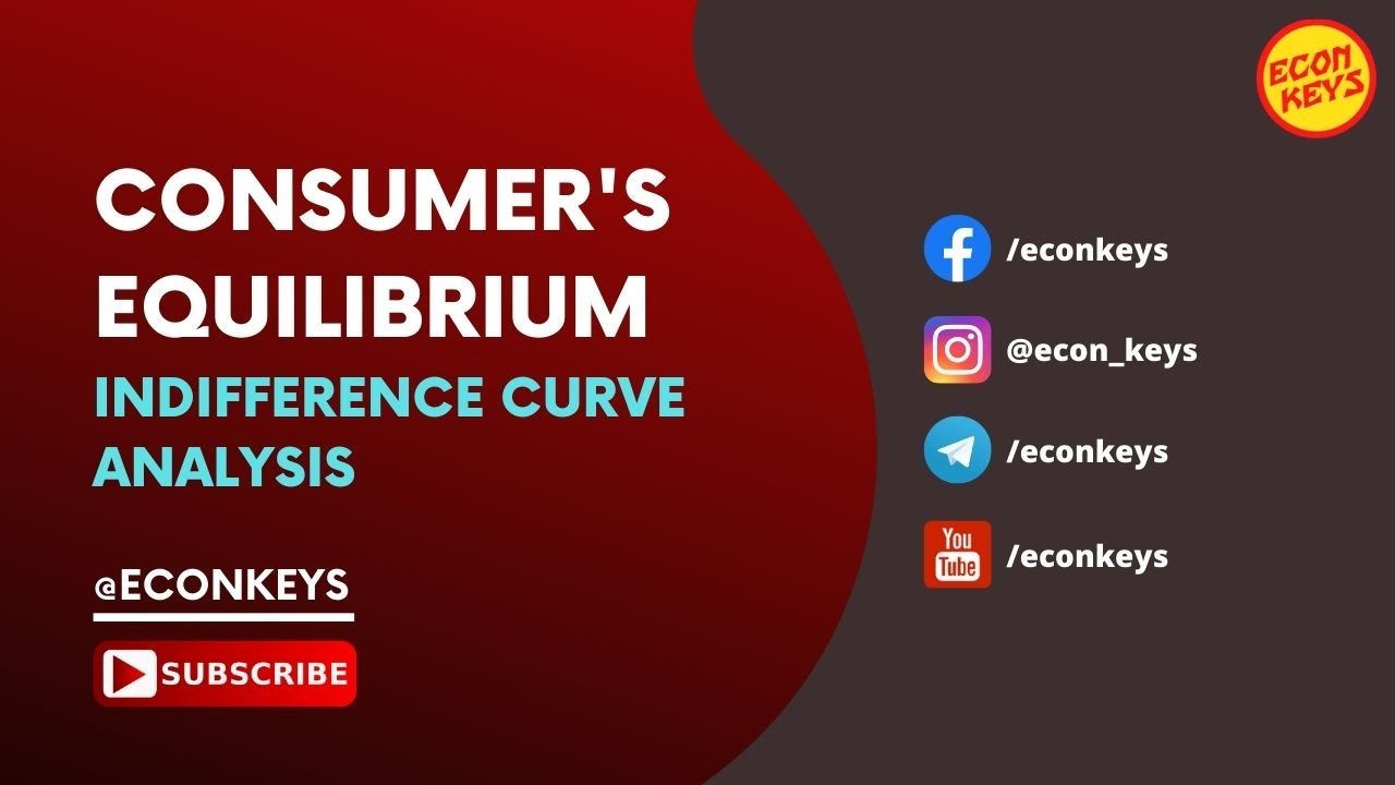 CONSUMER'S EQUILIBRIUM - INDIFFERENCE CURVE ANALYSIS