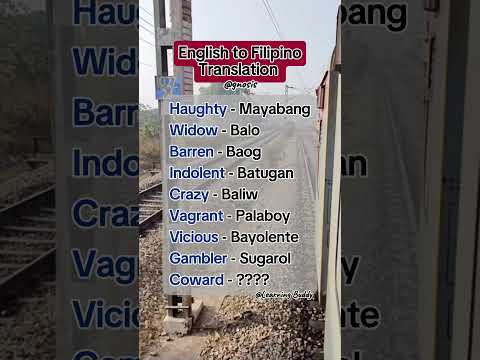 English to Filipino Translation #english #translation #goodvibes #education #vocabulary #fyp