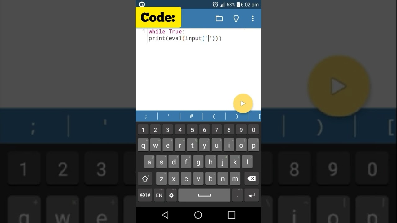 python calculator in 1 line 😯 | basic python project #shorts