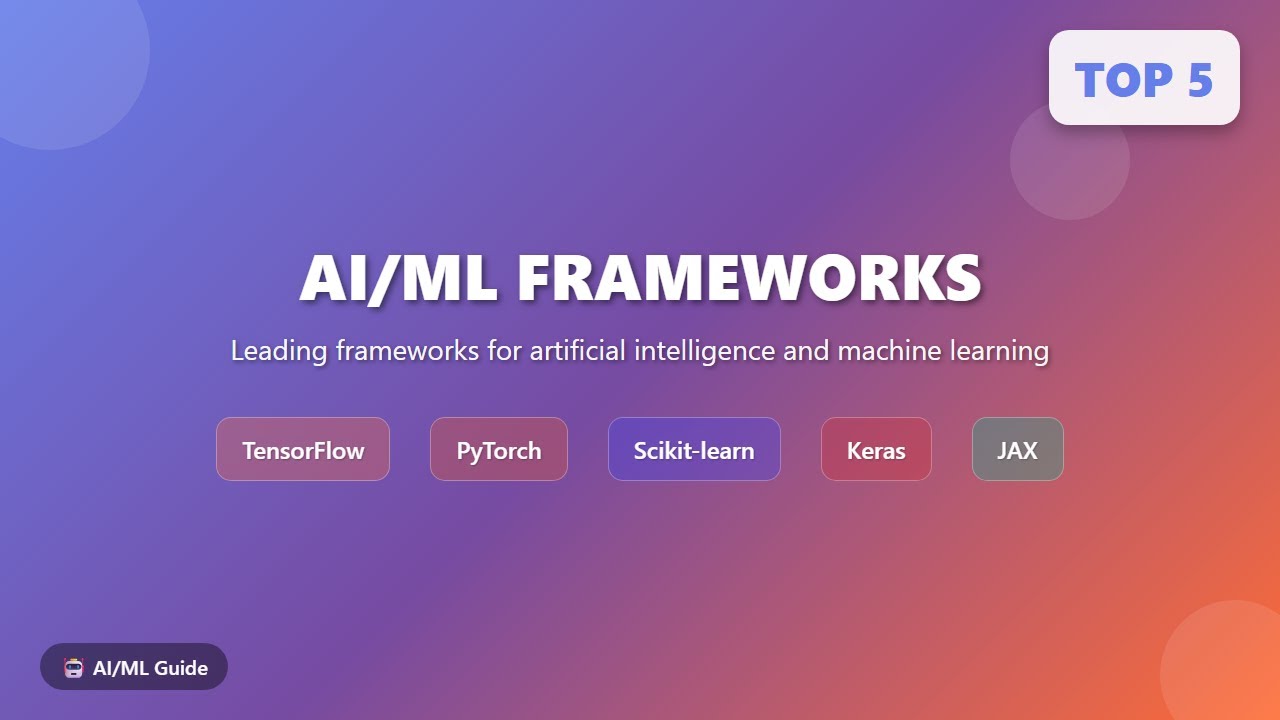 Top 5 AI & ML Frameworks for Beginners (2025)